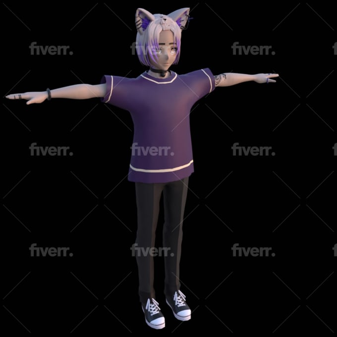 Do Custom Vrchat Avatar Vtuber 3d Model Furry Chibi Vrc Avatar Nsfw Anime Vroid By Mbappe8 Fiverr